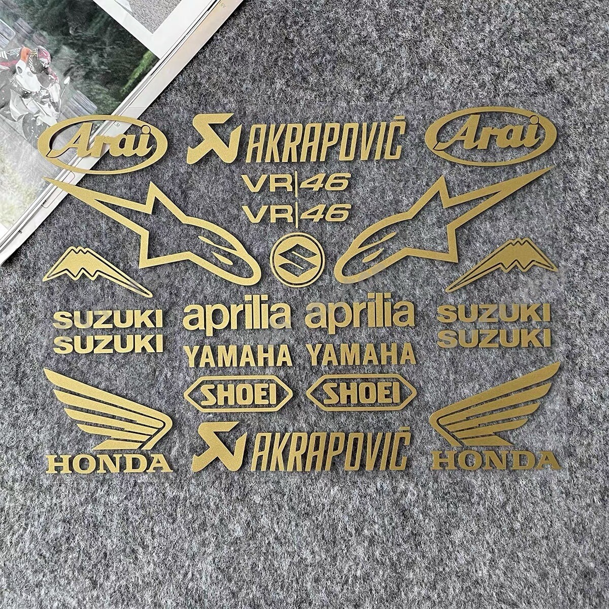 Motorcycle Helmet Emblem Decals for SHOEI Suzuki Bike Reflective ...