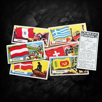 Kane Products Trade Card Flags of All Nations 1959 Pick Your Card | eBay