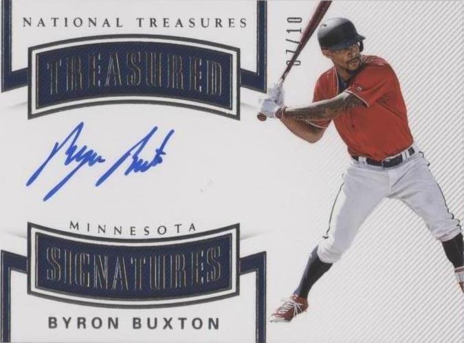 2018 Panini National Treasures - Treasured Signatures Byron Buxton #TS ...