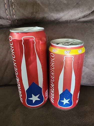 # Fuerza Puerto Rico Limited Edition Coca Cola Coke Cans Set 2017🇵🇷 🤲🙏 ...