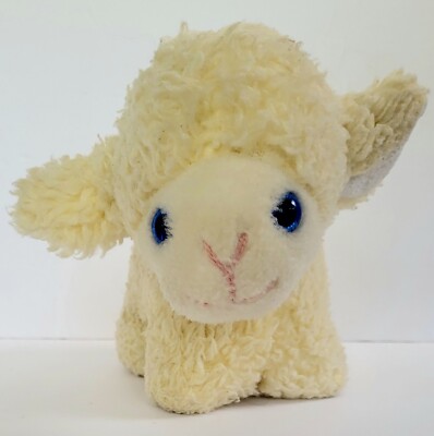 VINTAGE FAN FAIR TOYS LAMB YELLOW PLUSH MUSICAL WIND UP MARY HAD A ...