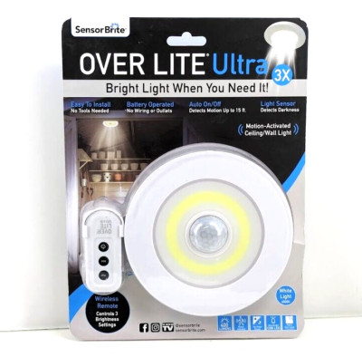 Sensor Brite Ultra-Overhead Motion Activated LED Night Light Bulb White ...