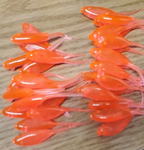 2" CRAPPIE SHAD (MERTHIOLATE) 35 PACK GRUBS CRAPPIE LURES JIGS GARLIC ...