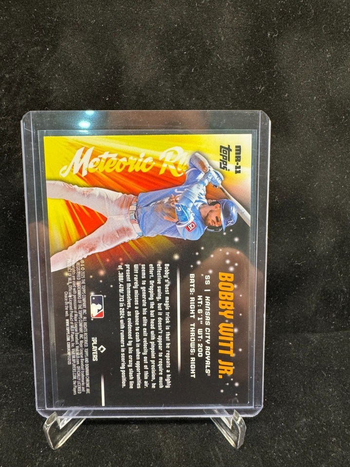 2025 Bowman Chrome - Bobby Witt JR - #MR-11 - Meteoric Rise Insert ...