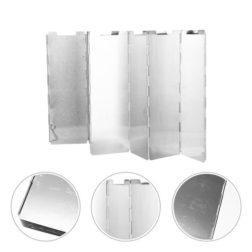 Grill Wind Block Panels Aluminum Alloy Windshield Camping Supply | eBay