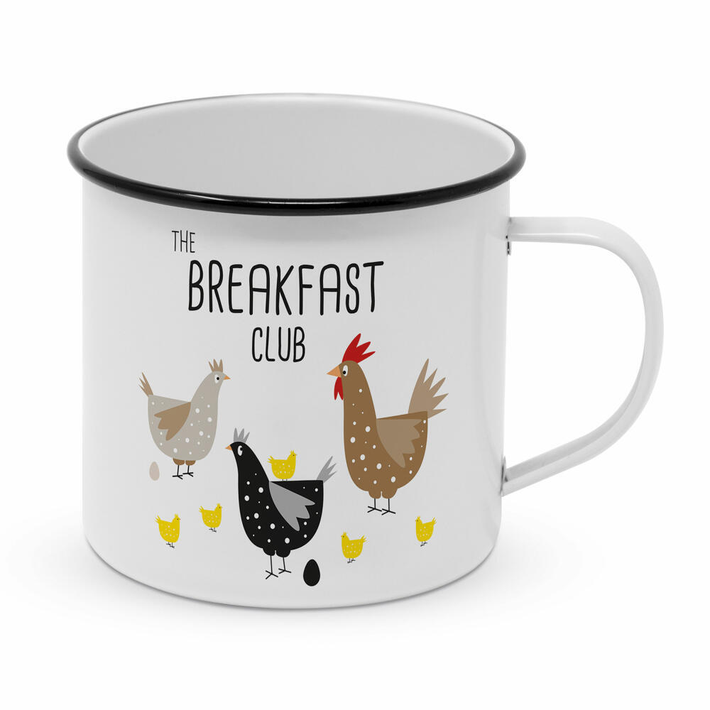 PPD Breakfast Club Happy Metal Mug Handle Mug Coffee Mug Cup Metal ...