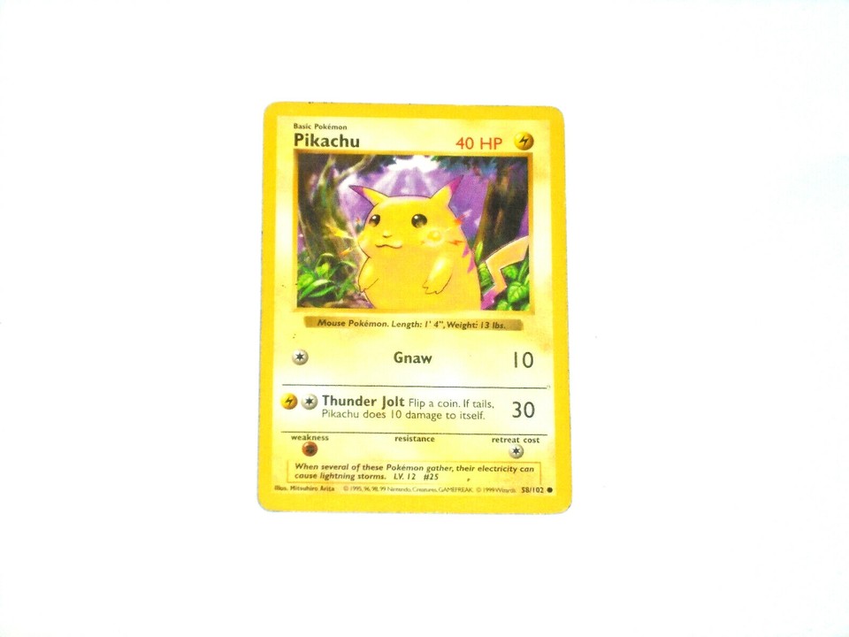 Pikachu 1999 Jungle Set Pokemon Card Shadowless Yellow Cheeks Ultra ...