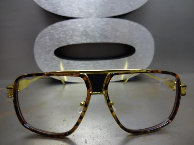 Men's CLASSIC VINTAGE RETRO Style Clear Lens EYE GLASSES Tortoise ...