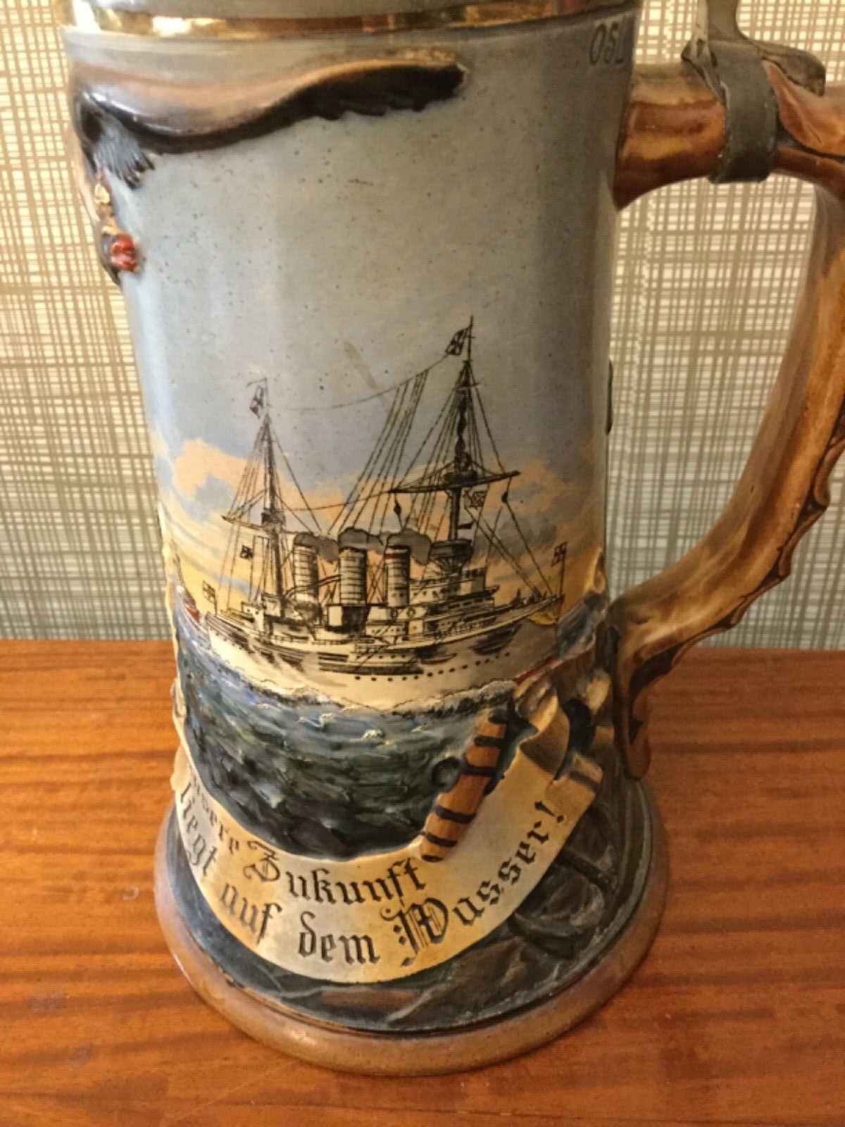 Antique German stien WW1 German stien rare battleship stien | eBay