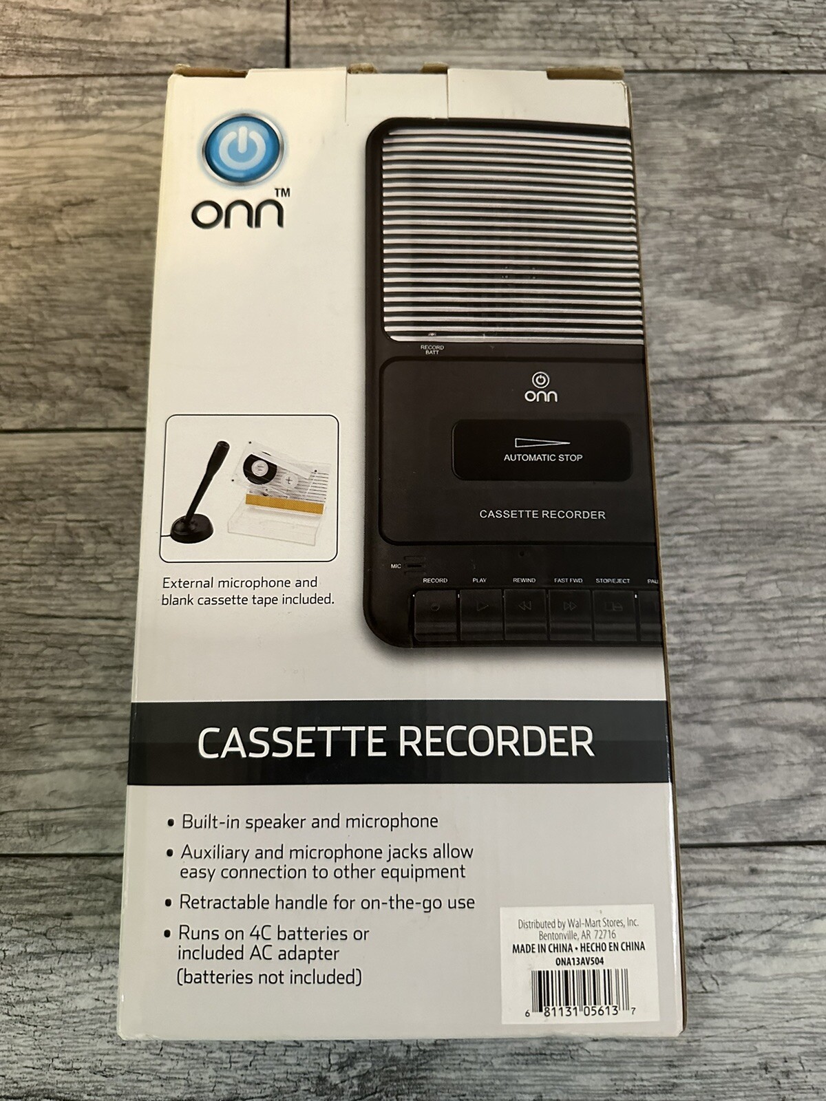 ONN ONA13AV504 Cassette Player & Recorder - Black for sale online | eBay