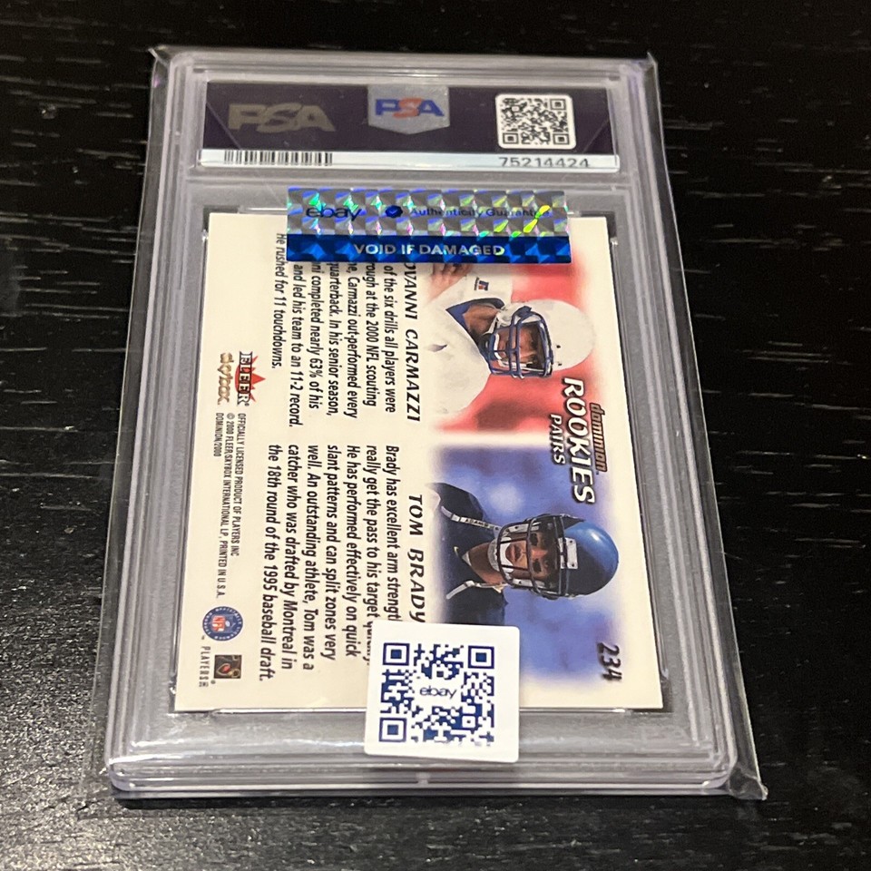 2000 SkyBox Dominion #234 / Tom Brady ROOKIE / PSA 10 GEM MINT | eBay
