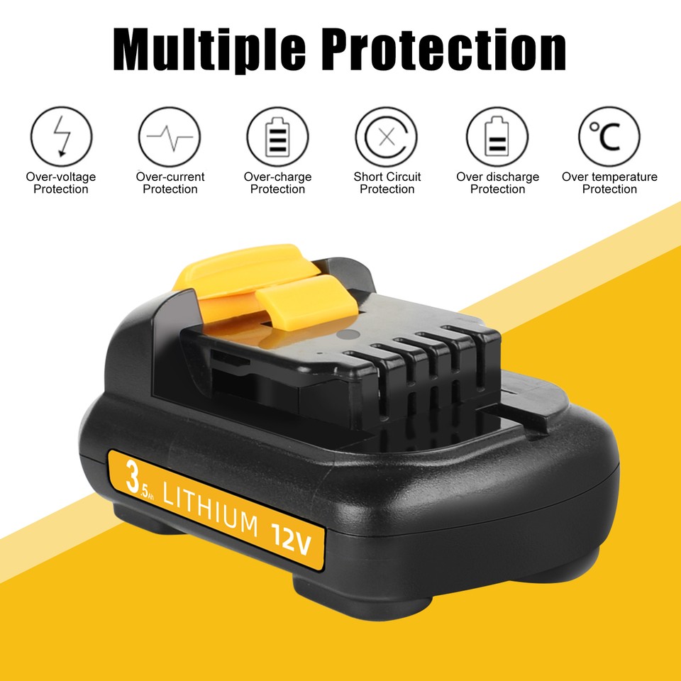 Pack 12v 3.5Ah 12Volt Max Lithium-ion Battery For Dewalt DCB127-2 ...
