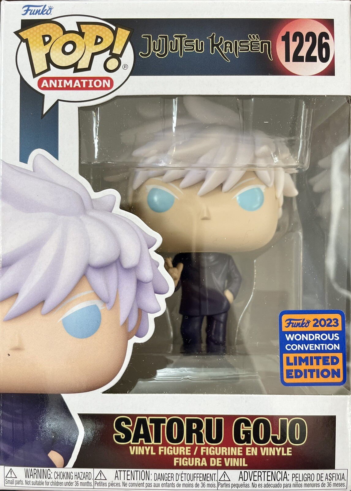 FUNKO POP! SATORU GOJO #1226 JUJUTSU KAISEN 2023 WONDERCON LIMITED ...