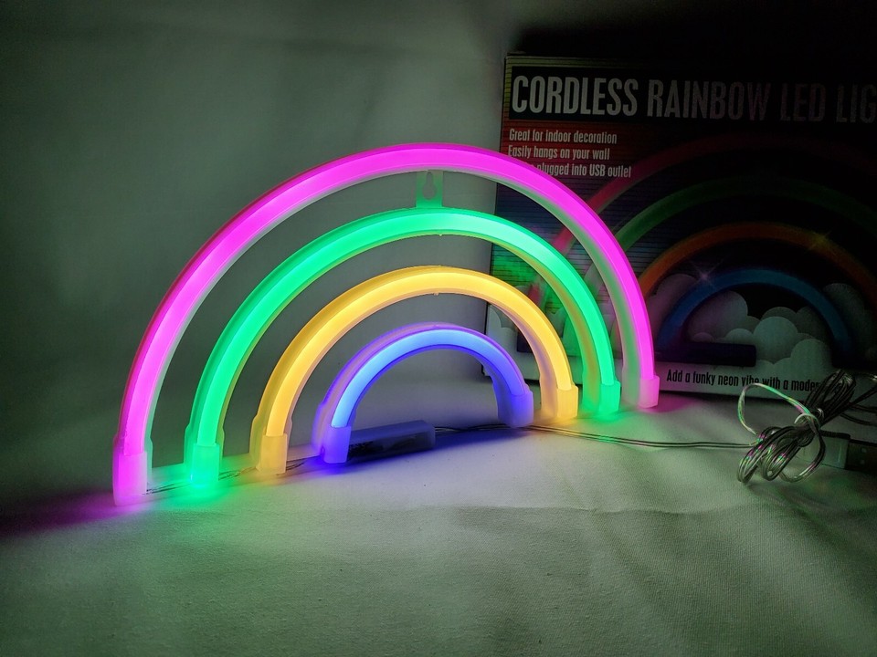 Rainbow LED Light, Battery Or USB Operate Nightlight Home decor | eBay