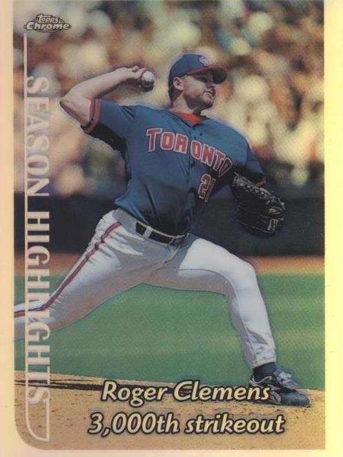 1999 Topps Chrome - Season Highlights Roger Clemens #203 Refractor for ...