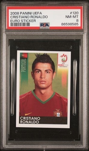 CRISTIANO RONALDO 2008 Panini UEFA Sticker #120 * PSA 8 * gb | eBay