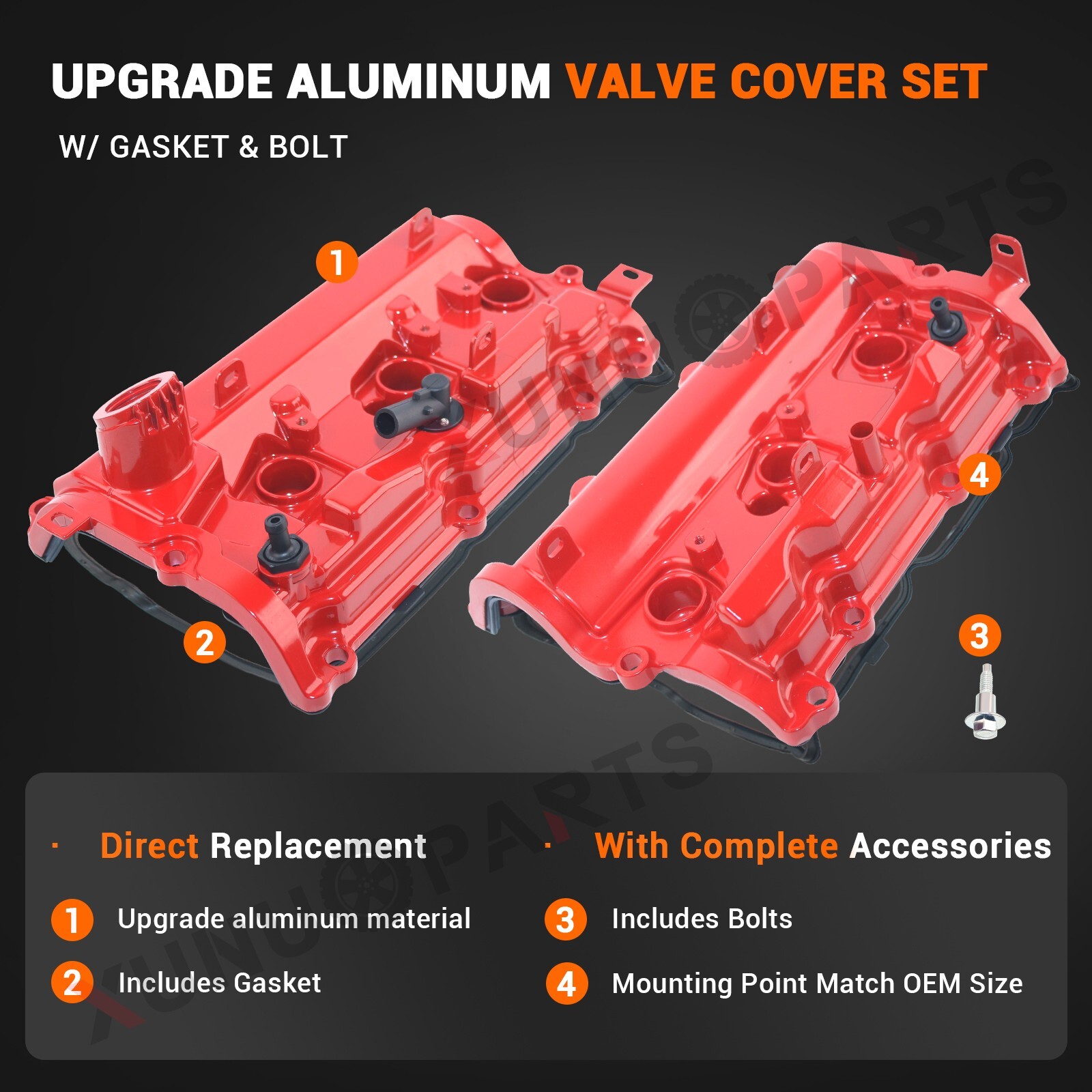 2x Upgraded Left +Right Valve Cover Set for 09-13 Infiniti G37 09-20 ...