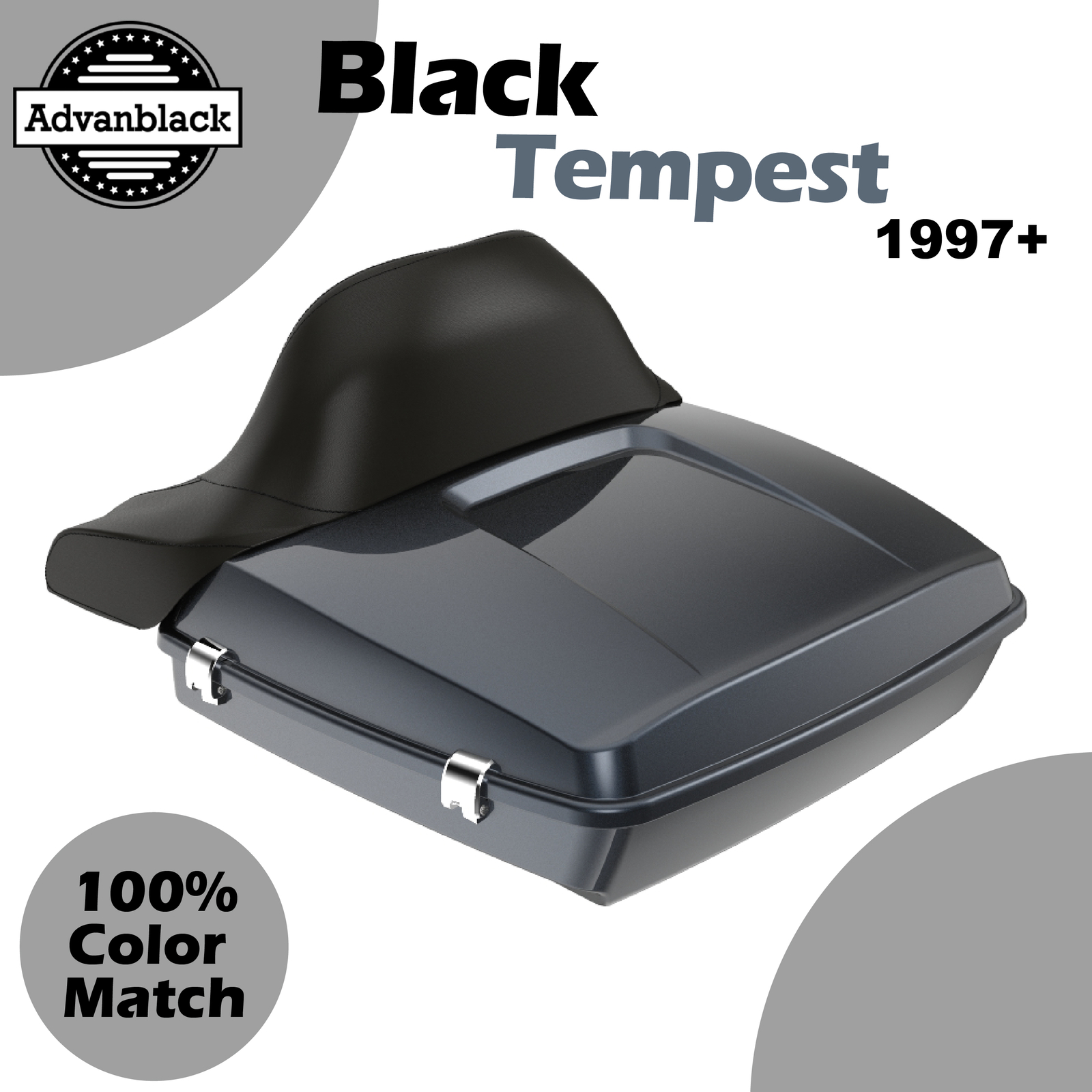 For Harley/Softail 1997+ BLACK TEMPEST Rushmore Razor Tour Pack Pak ...