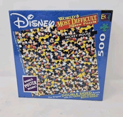 New Disney Mickey Mouse World’s Most Difficult Double Sided 500 pc ...
