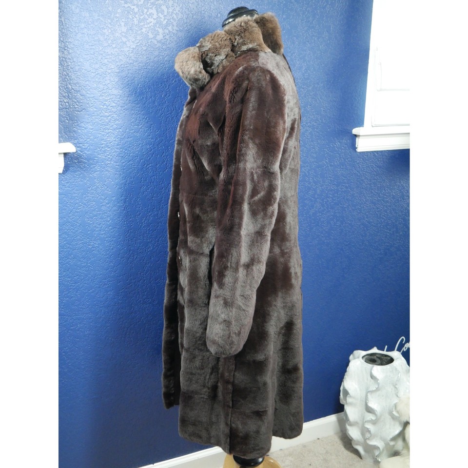 Designer Birger Christensen Sheared Mink & Chinchilla Reversible Fur ...
