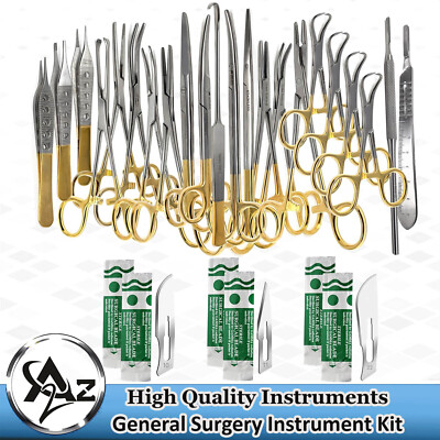 NEW 82 PCS CANINE+FELINE SPAY PACK VETERINARY SURGICAL INSTRUMENTS ...