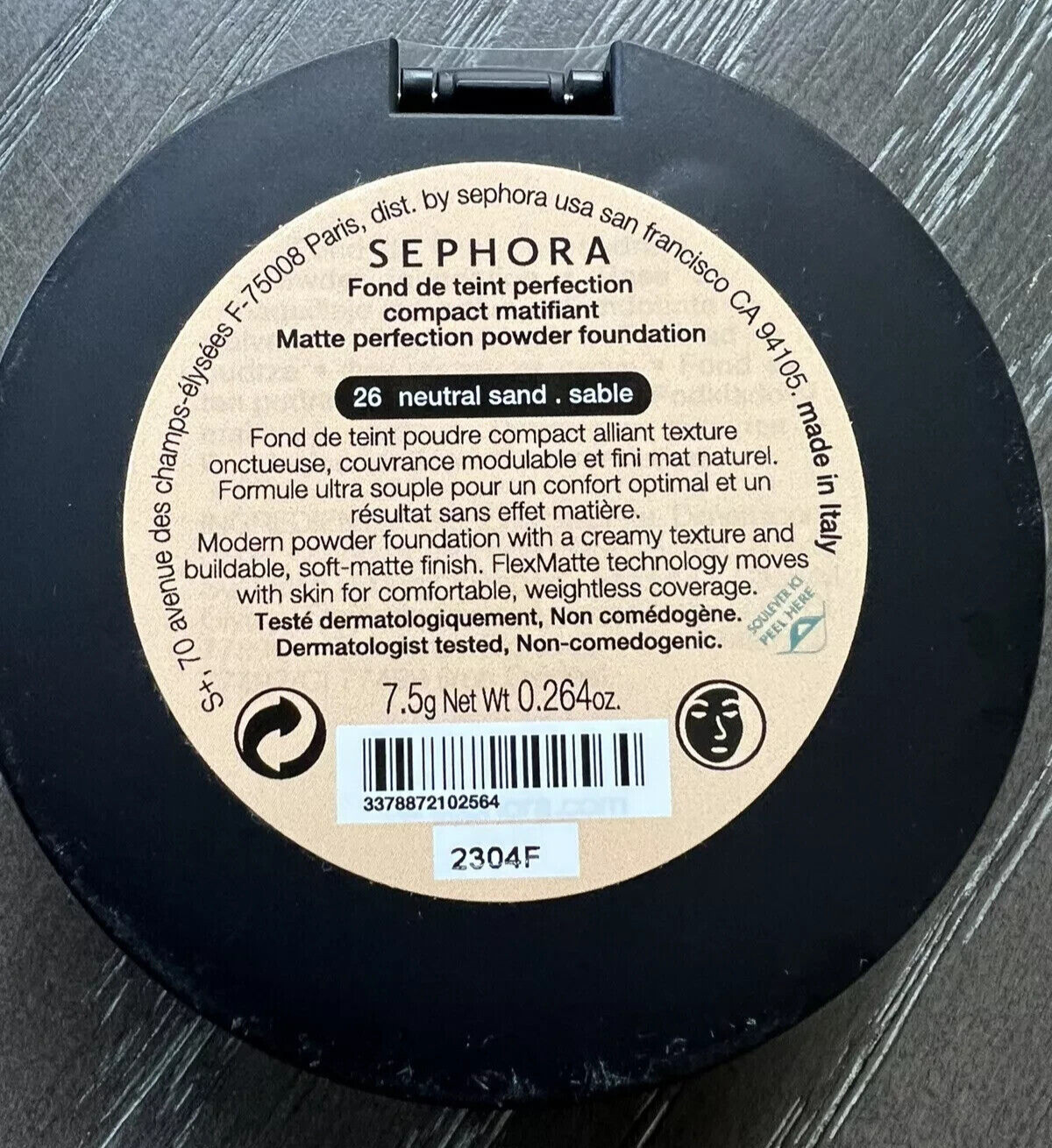 Sephora Matte Perfection Powder Foundation ~ 26 Neutral Sand ~ Full ...
