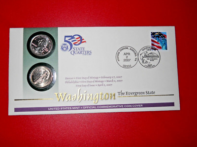 UNITED STATES MINT-OFFICIAL COMMEMORATIVE COIN COVER WASHINGTON | eBay