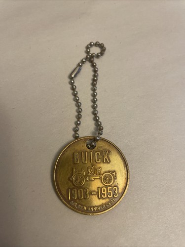 Vintage BUICK 1903 1953 50th Anniversary Token Keychain Fob Quality ...