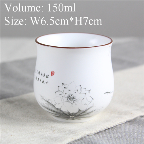 100ml-150ml big tea cup porcelain cup for tea coffee handpainted ...