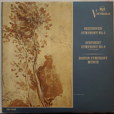 Beethoven Symphony No.5/Schubert No.8 Charles Munch 1963 RCA VIC 1035 ...