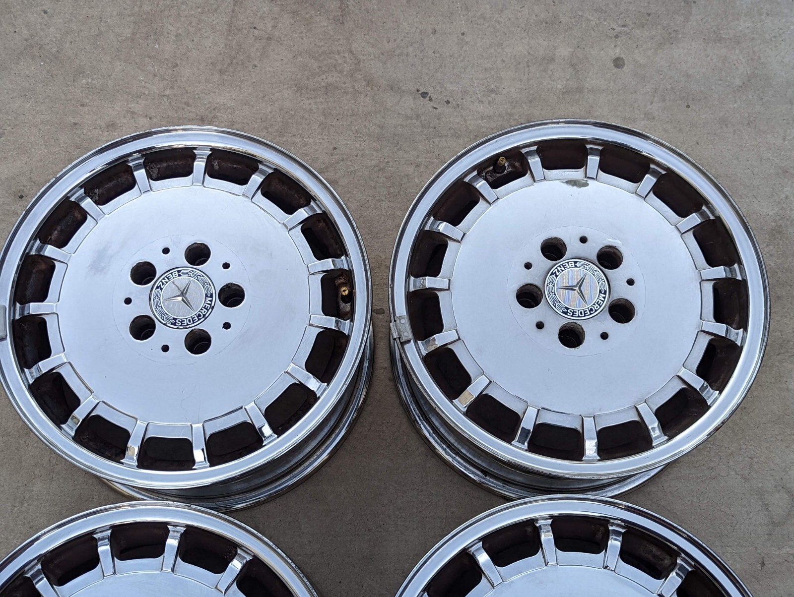 Mercedes R129 300SL EVO1 16X8 Wheel Rims Set Chrome 1294000102 OEM ...