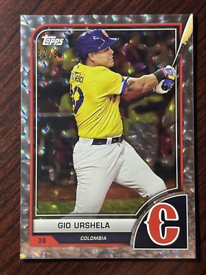 2023 Topps World Baseball Classic WBC Gio Urshela Cracked Ice #/99 ...