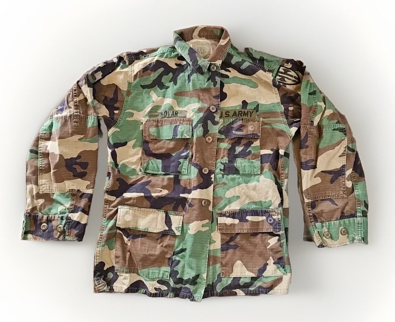 Vintage US Military Surplus Army Shirt Medium Woodlan… - Gem