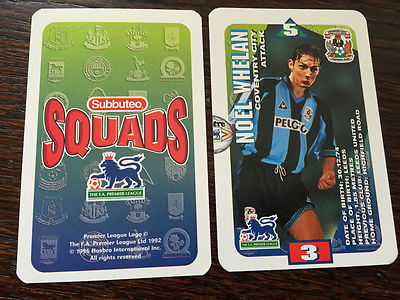 Subbuteo Squads 1996 Trading Card: Coventry City - NOEL WHELAN | eBay UK