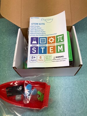 6 Set STEM Kit, DC Motor Electronic Robotic for Kids Age 8-12, STEM ...