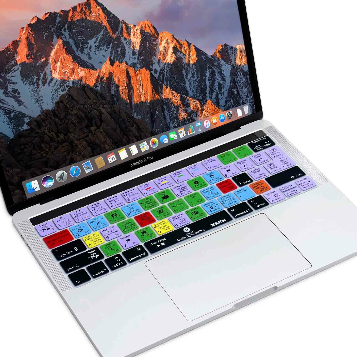 XSKN Lightroom Classic Shortcuts Keyboard Cover for Touch Bar MacBook ...