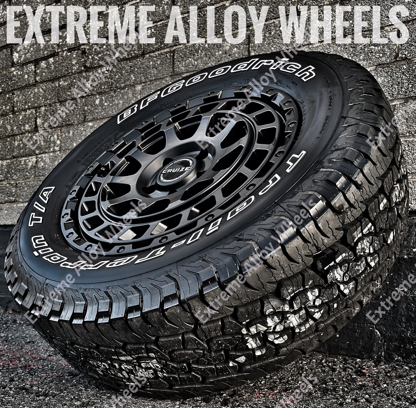 17" Black Swamper Alloy Wheels Ford Transit 350 Vans + BF Goodrich All ...