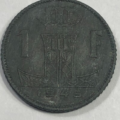 1945 Belgium One Franc Foreign Coin #0691 | eBay