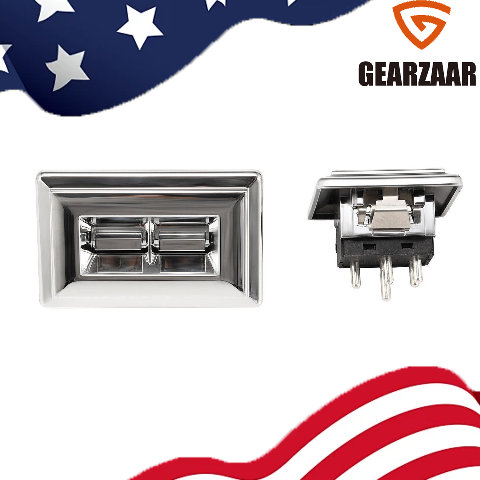 Pair Set of 2 Chrome Power Window Switch For Chevy Chevrolet GMC ...