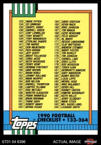1990 Topps #498 Checklist 133-264 8 - NM/MT | eBay