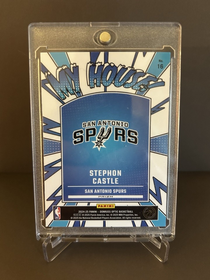 2024-25 Optic Stephon Castle My House RC #16 Purple Holo Prizm SP Spurs ...
