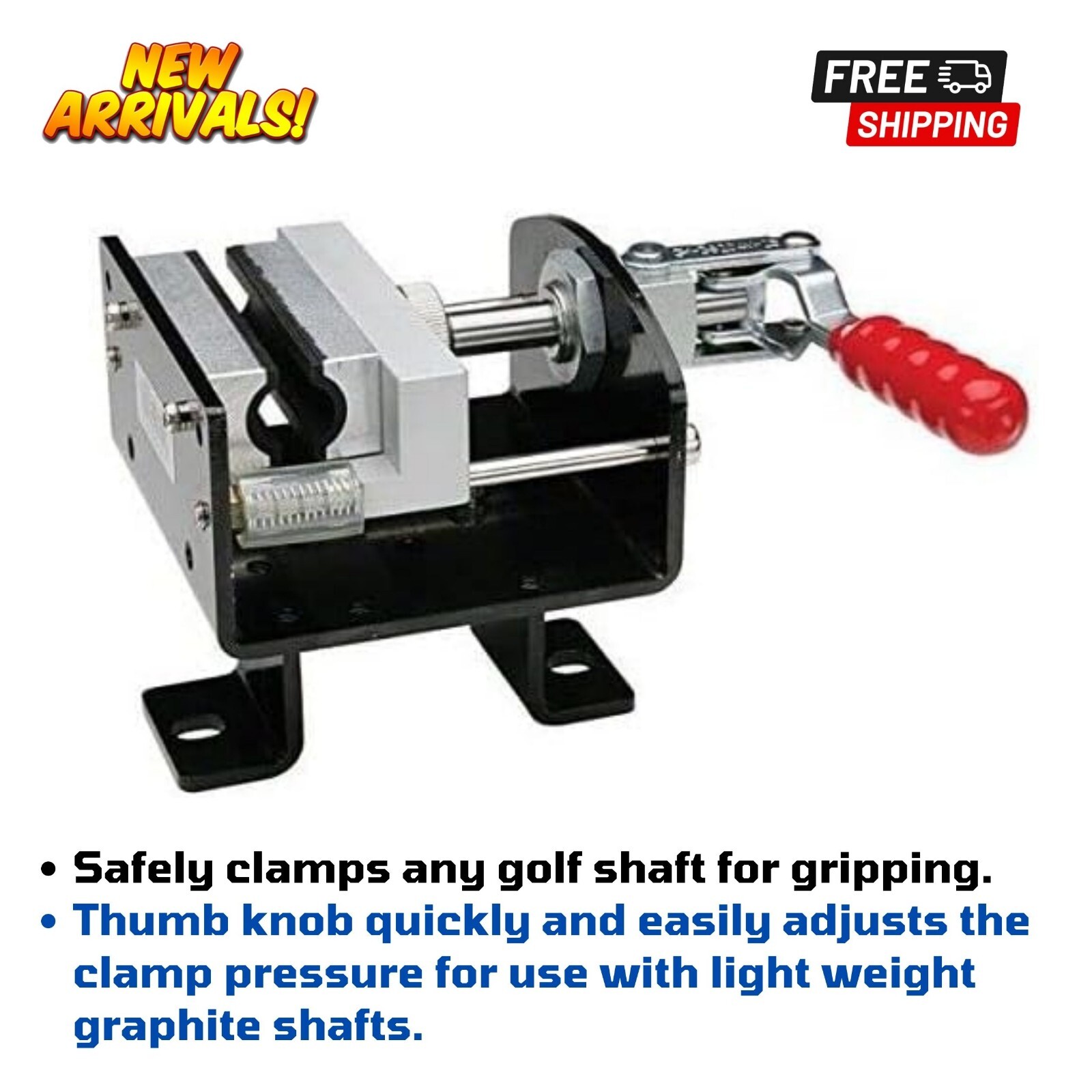 Quick Shaft Clamp Golf Club Re-Gripping Vise Tool Bench Mount Golf ...