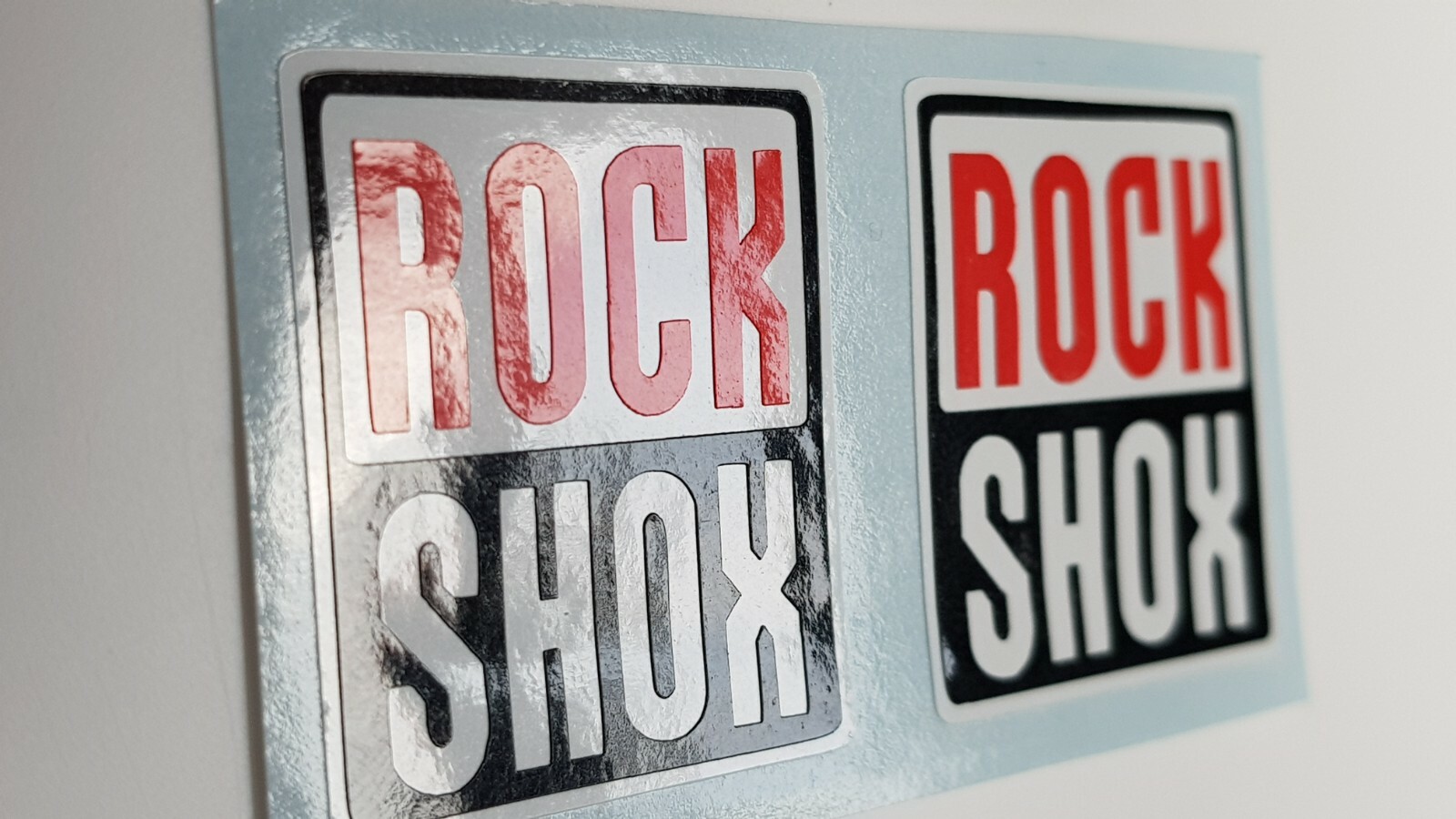 2x Rock Shox Logo Stickers Graphics Decals for Bike MTB DH AM XC | eBay UK