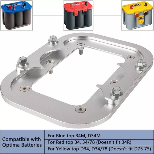 Aluminum/ Battery Tray Hold Down`Mount/Trunk Relocation Box For Optima ...