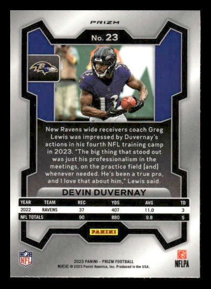 2023 Panini Prizm #23 Devin Duvernay Neon Green Pulsar Baltimore Ravens | eBay