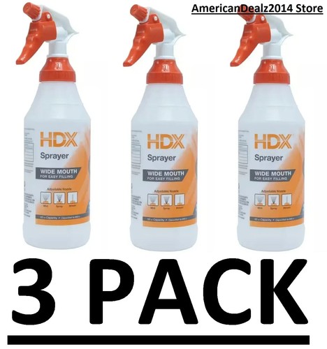 3 PACK - HDX 32 Oz Sprayer Spray Bottle All-Purpose Empty Bottle | eBay