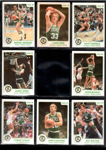 1985-86 Star Boston Celtics 8-cd Team Set Larry Bird White Border "READ ...