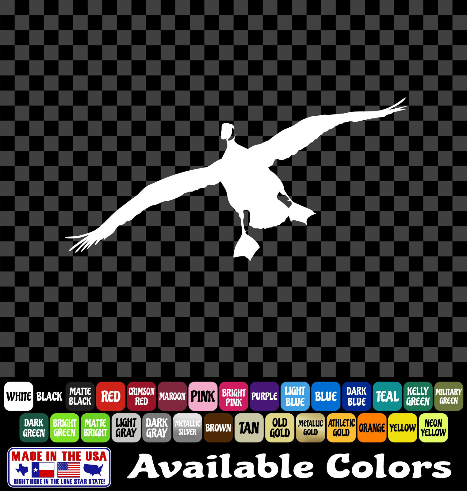 Geese Landing Flying Waterfowl GOOSE Vinyl Decals Truck Window Sticker ...