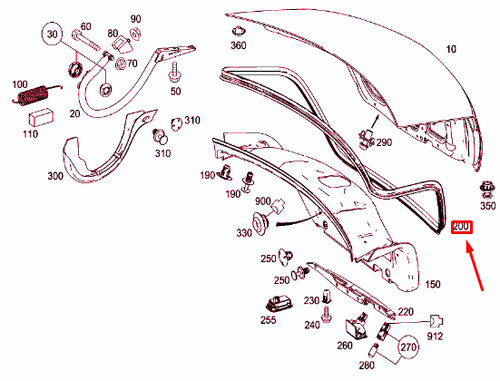 NEW MERCEDES-BENZ C W204 REAR LID SEAL A2047500298 OEM | eBay