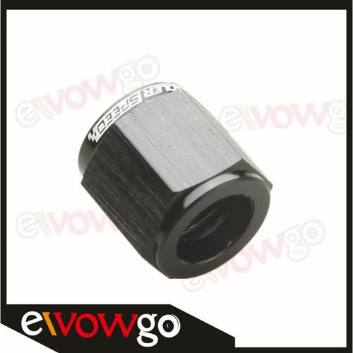 6AN AN6 AN-6 To 3/8" and 5/16" Tube Nuts Aluminum Fitting Adapter Black ...